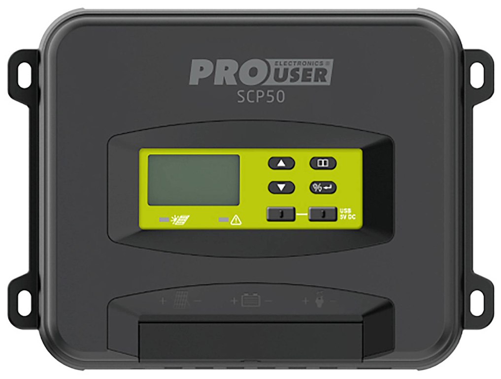 ProUser SCP50 solarni regulator punjenja PWM 12 V, 24 V, 36 V, 48 V 50 A do 3000 Wp