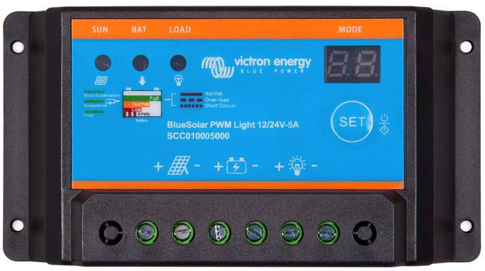 Victron Energy solarni regulator punjenja PWM 12 V, 24 V 5 A (Š x V x G) 133 x 70 x 33,5 mm