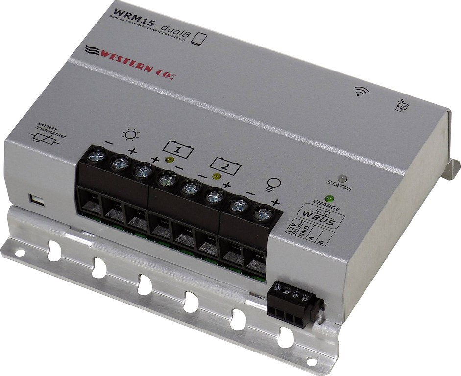 Western Co. WRM15 solarni regulator punjenja MPPT 12 V, 24 V 15 A do 500 Wp