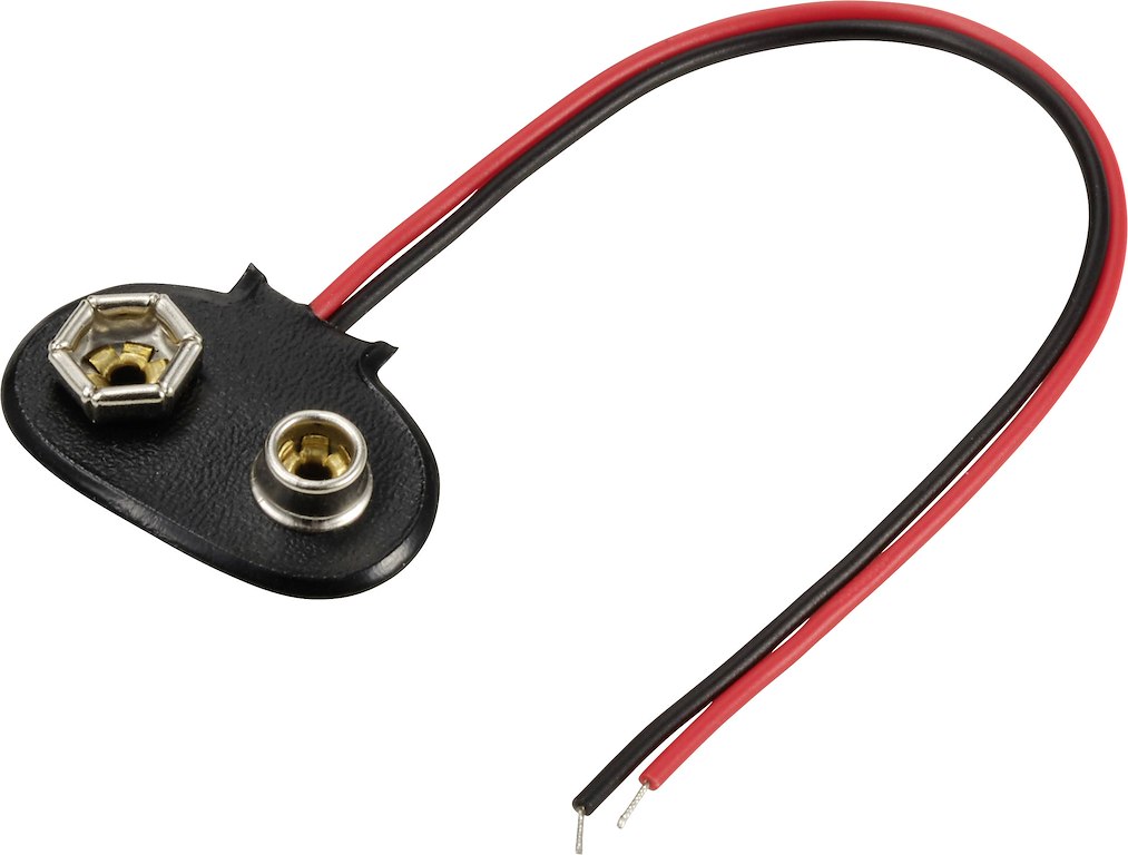 TRU COMPONENTS TC-13220520 stezaljka za bateriju 9 V blok