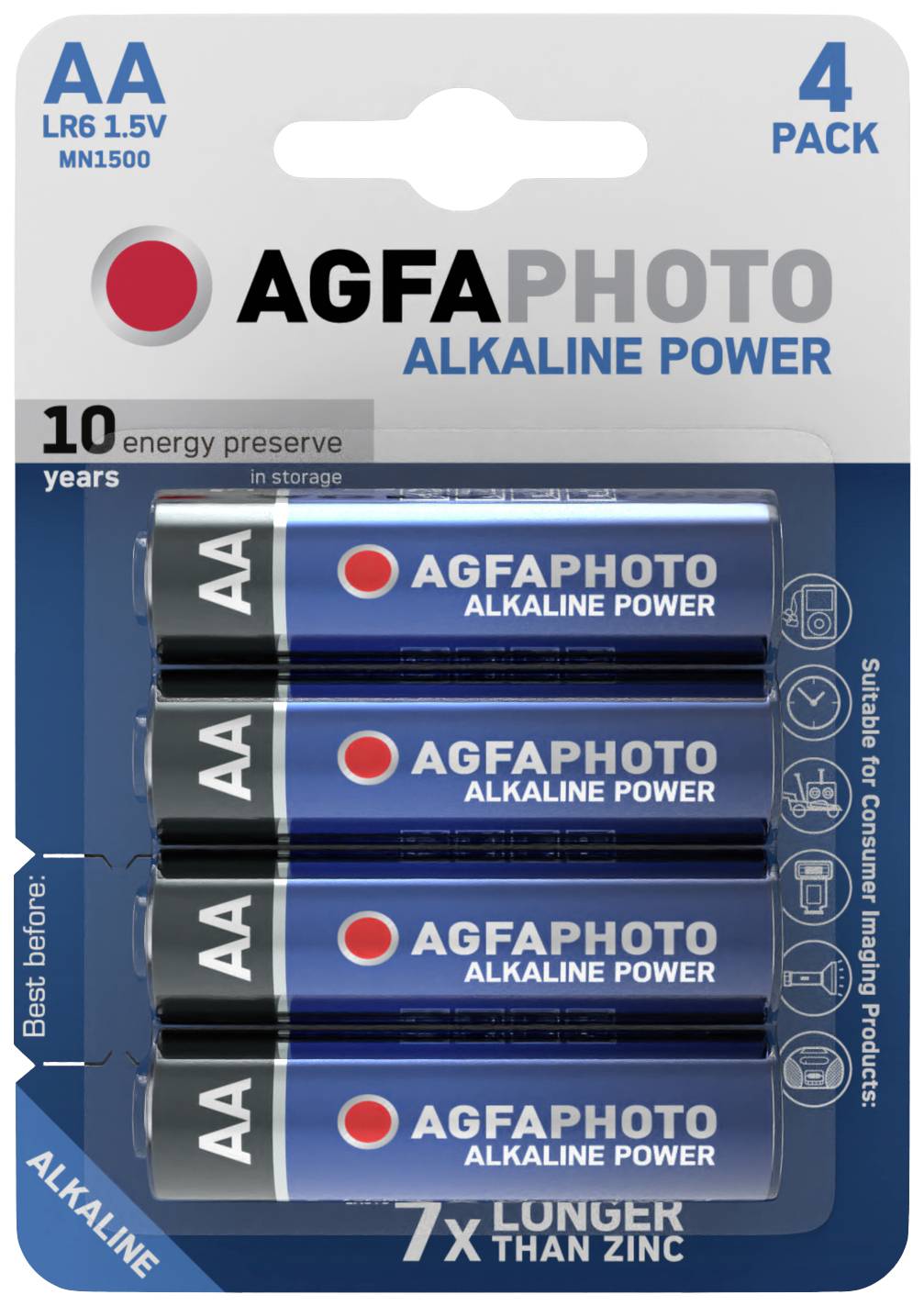AgfaPhoto LR06 AA baterija alkalna 1,5 V AA (Mignon) pak. 4 kom.