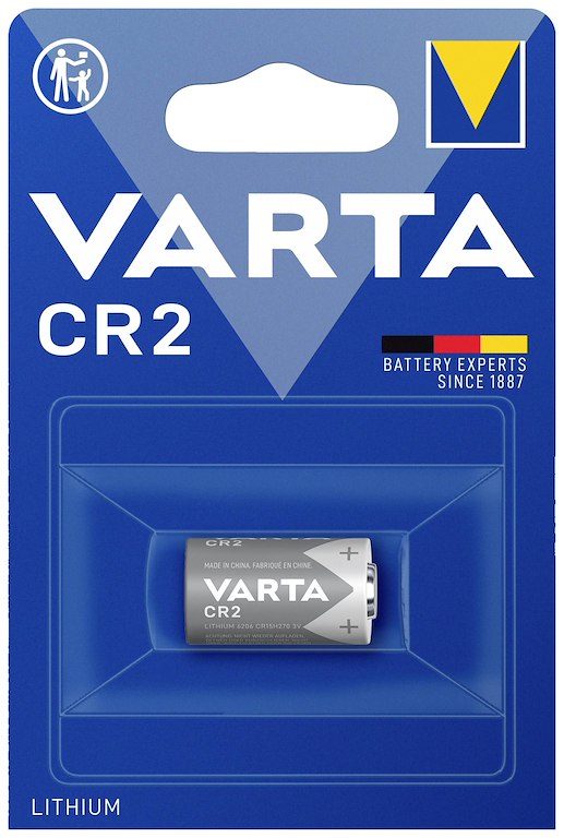 VARTA LITHIUM Cylindrical CR2 Bli 1 foto baterija litijumska 3 V 880 mAh