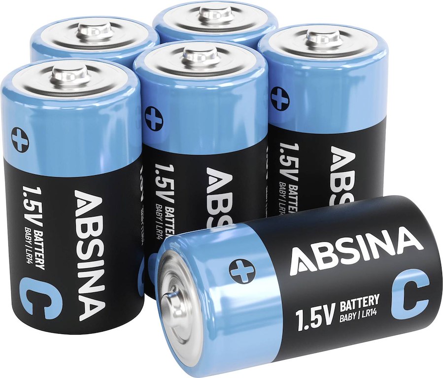 Absina C baterija alkalna 9 V 6000 mAh C (Baby)