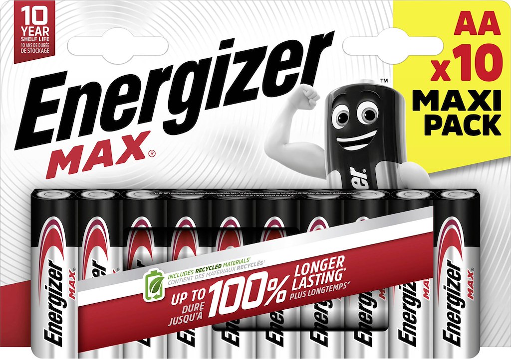Energizer AA baterija alkalna 1,5 V AA (Mignon) pak. 10 kom.