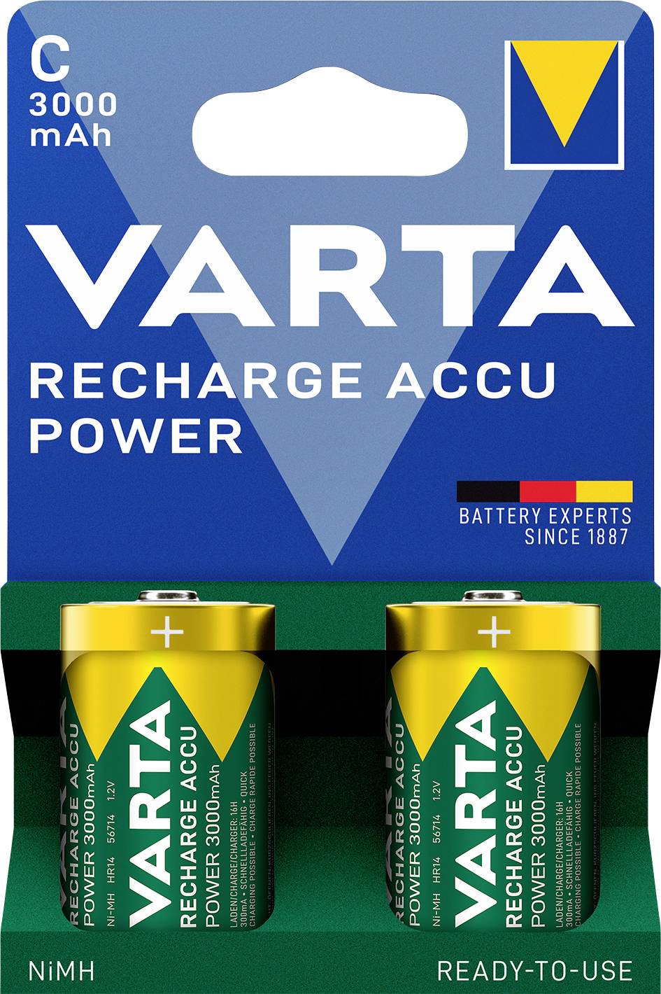 VARTA punjiva C baterija alkalna 1,5 V C (Baby) pak. 2 kom.