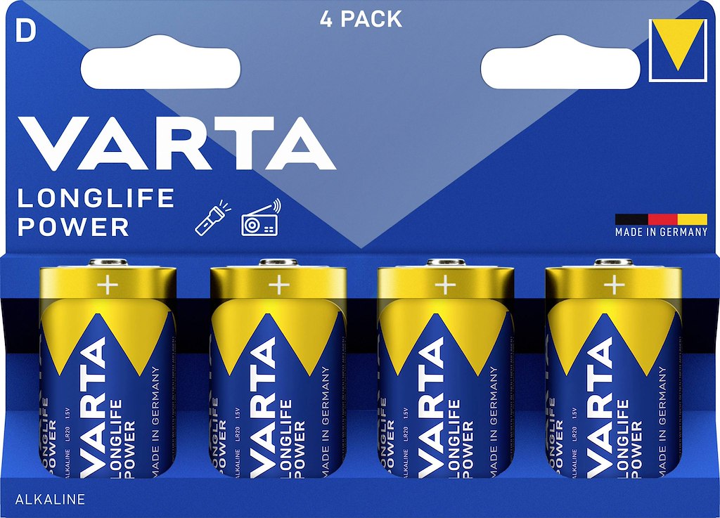 VARTA D baterija alkalna 1,5 V D (Mono) pak. 4 kom.