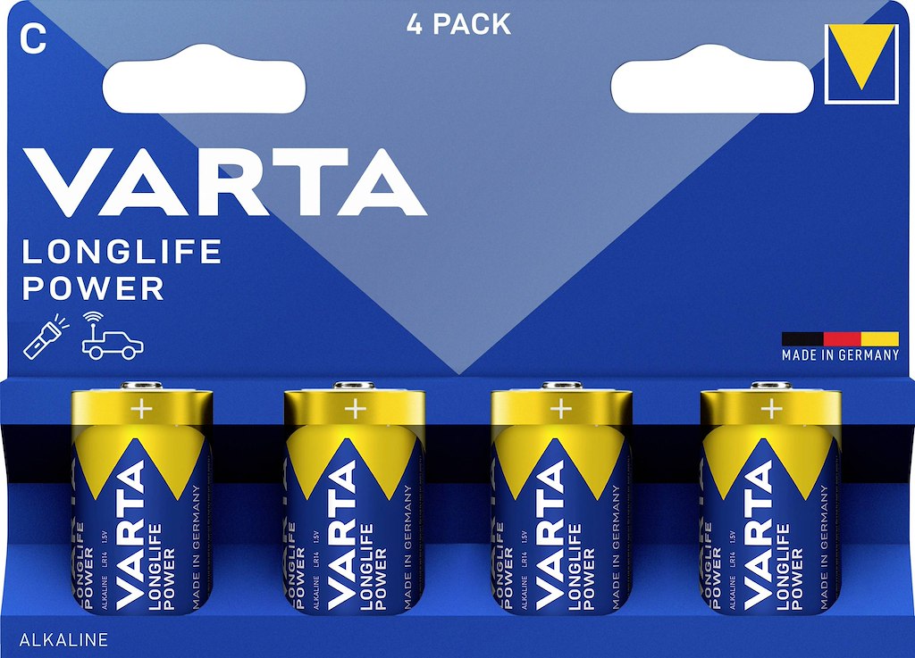 VARTA C baterija alkalna 1,5 V C (Baby) pak. 4 kom.