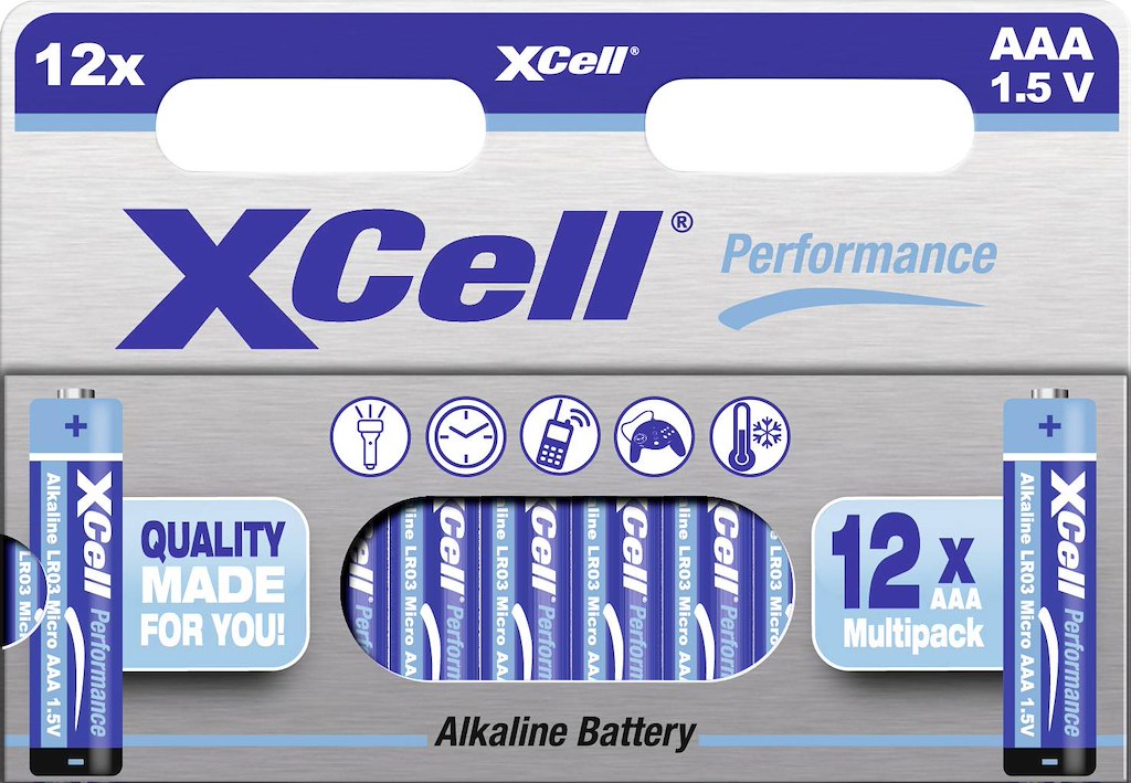 XCell AAA baterija alkalna 1,5 V AAA (Micro) pak. 12 kom.