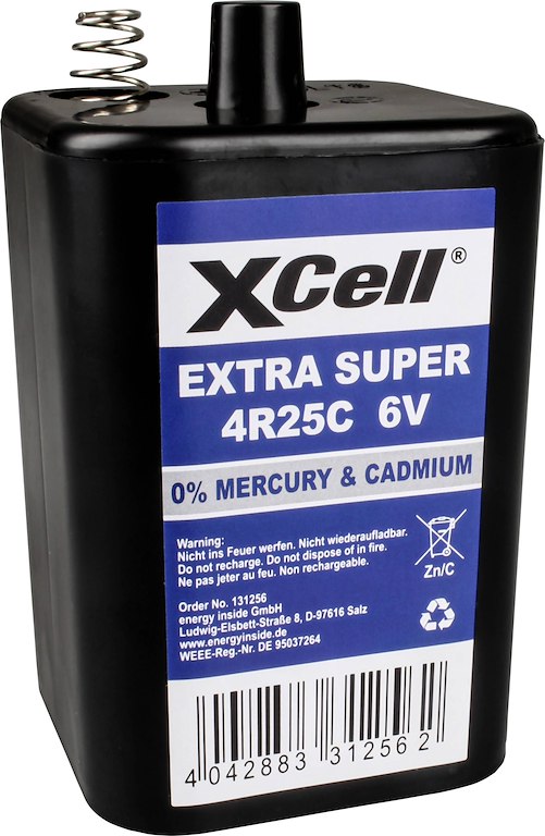 XCell 4R25C/6V baterija specijalne veličine cink-ugljenična 6 V 9500 mAh