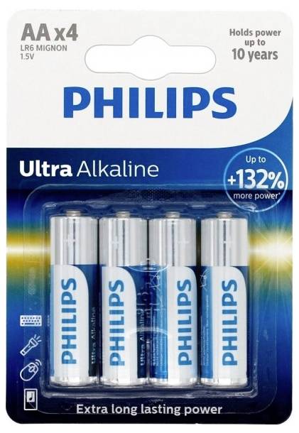 Philips AA baterija alkalna 1,5 V AA (Mignon) pak. 4 kom. (⌀ x V) 14 mm x 50,5 mm