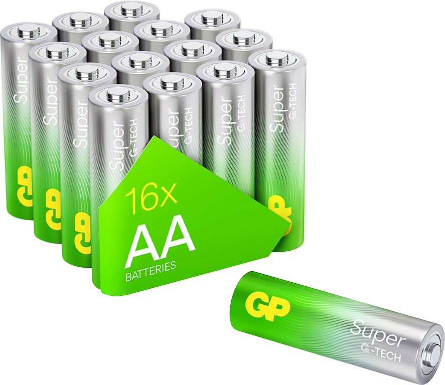 GP AA baterija alkalna 1,5 V AA (Mignon) pak. 16 kom.
