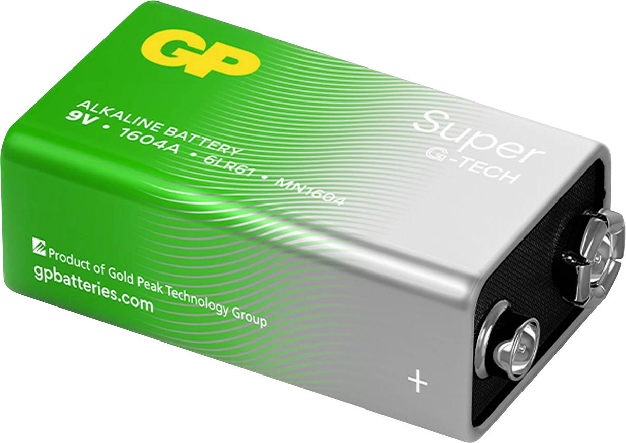 GP 9 V blok baterija alkalna (2900375)