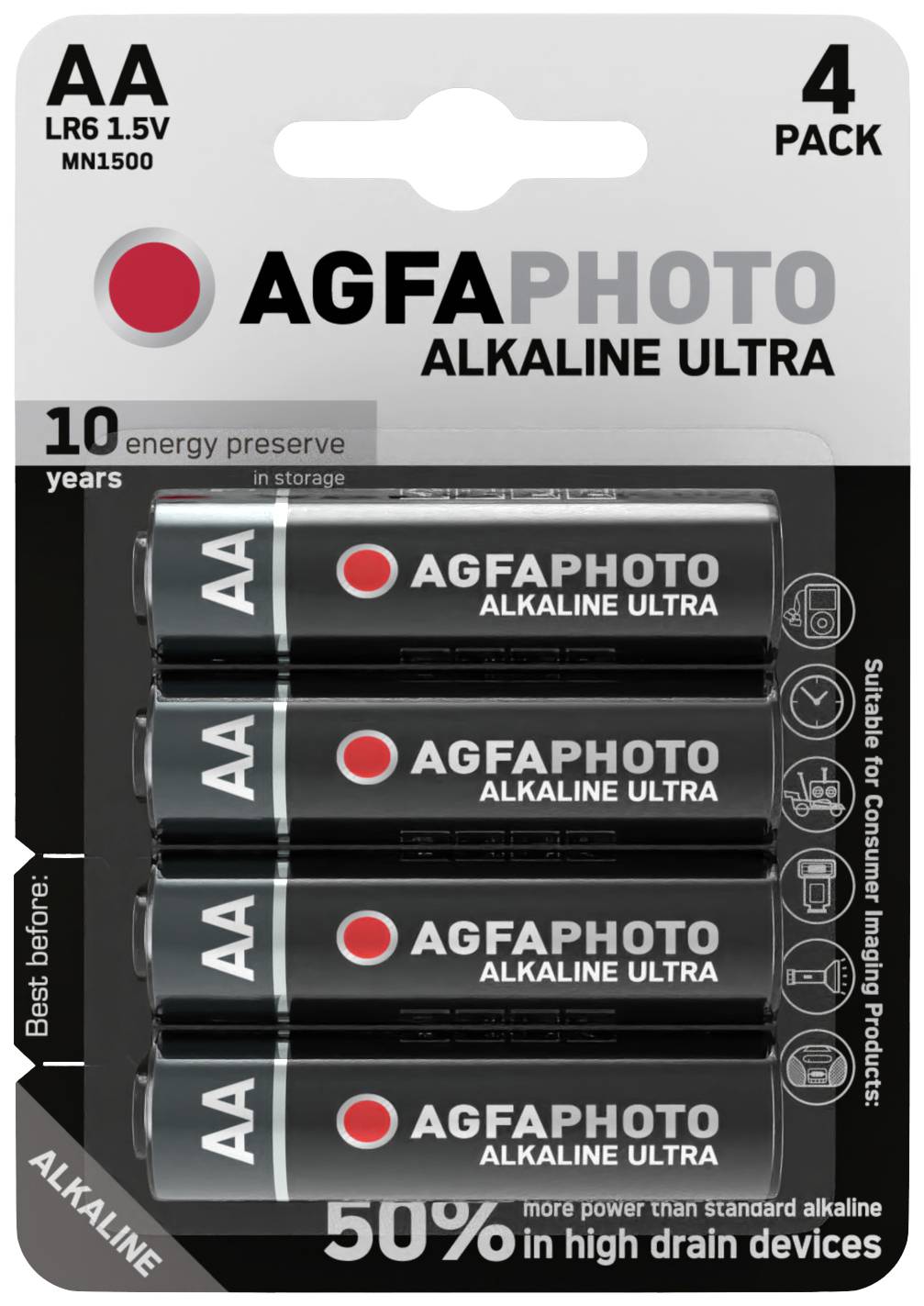 AgfaPhoto AA baterija alkalna 1,5 V AA (Mignon) pak. 4 kom.