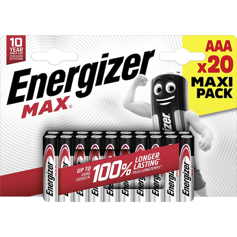 Energizer AAA baterija alkalna 1,5 V AAA (Micro) pak. 20 kom. (⌀ x V) 10,5 mm x 44,5 mm