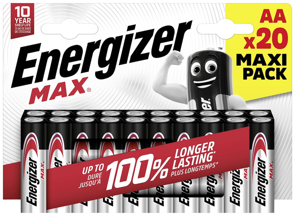 Energizer AA baterija alkalna 1,5 V AA (Mignon) pak. 20 kom. (⌀ x V) 14 mm x 50,5 mm