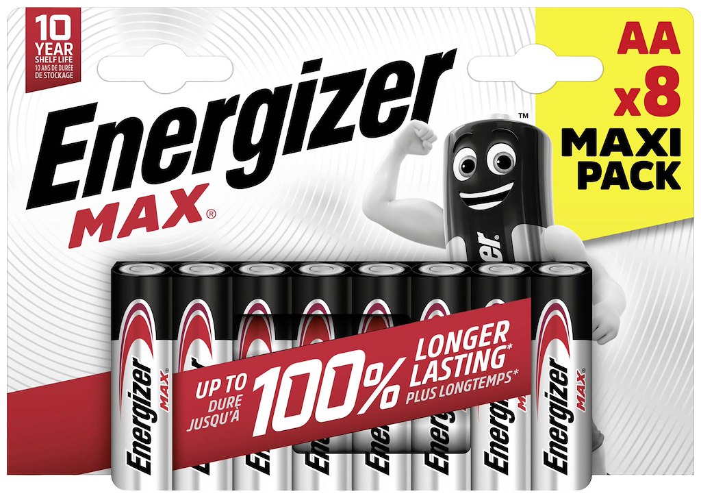 Energizer AA baterija alkalna 1,5 V AA (Mignon) pak. 8 kom. (⌀ x V) 14 mm x 50,5 mm