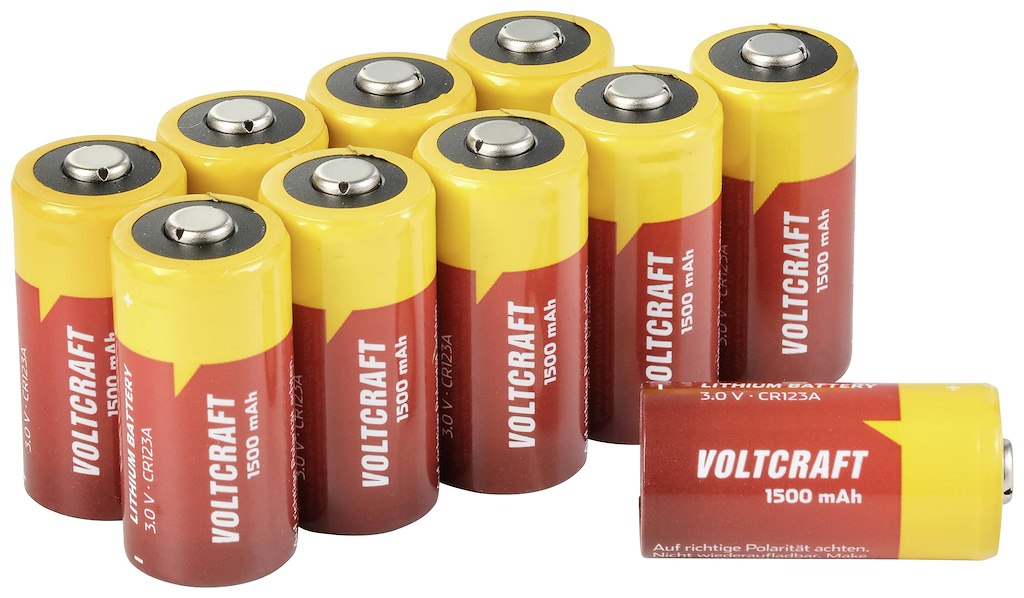 VOLTCRAFT CR123A 10pcs foto baterija litijumska 3 V 1500 mAh CR-123A