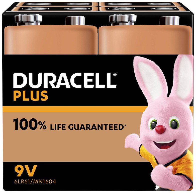 Duracell MN1604 9 V blok baterija alkalna pak. 4 kom.