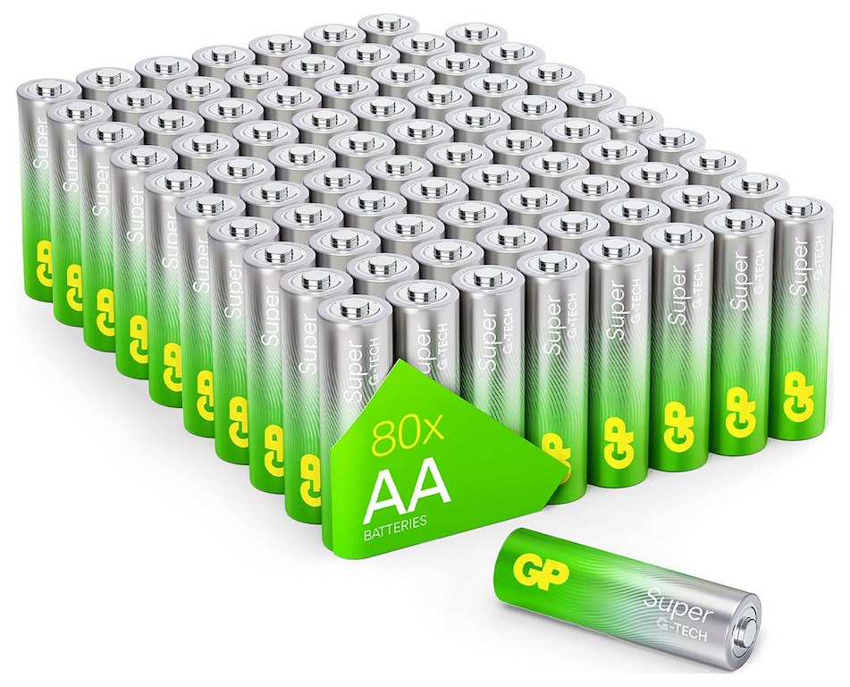 GP AA baterija alkalna 1,5 V AA (Mignon) pak. 80 kom.