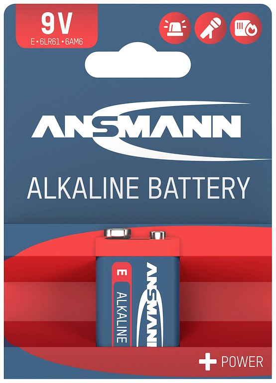 Ansmann 9 V blok baterija alkalna