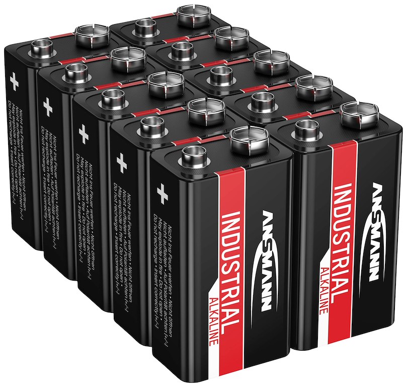 Ansmann 9 V blok baterija alkalna 525 mAh pak. 10 kom.