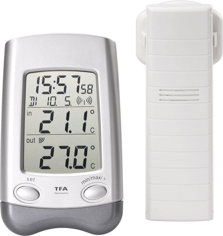 TFA Dostmann bežični termometar domet 100 m 1 spoljni senzor spolja -39,9 , +59,9 °C