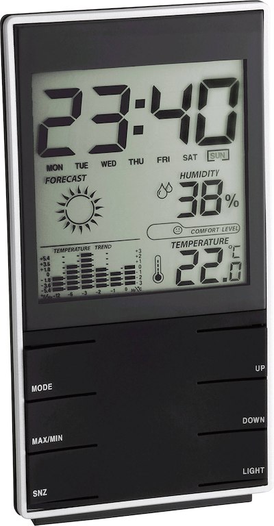 TFA Dostmann 35.1102.01 digitalna bežična meteorološka stanica digitalni crna