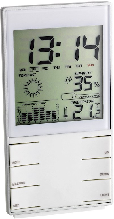 TFA Dostmann digitalna meteorološka stanica digitalni bela