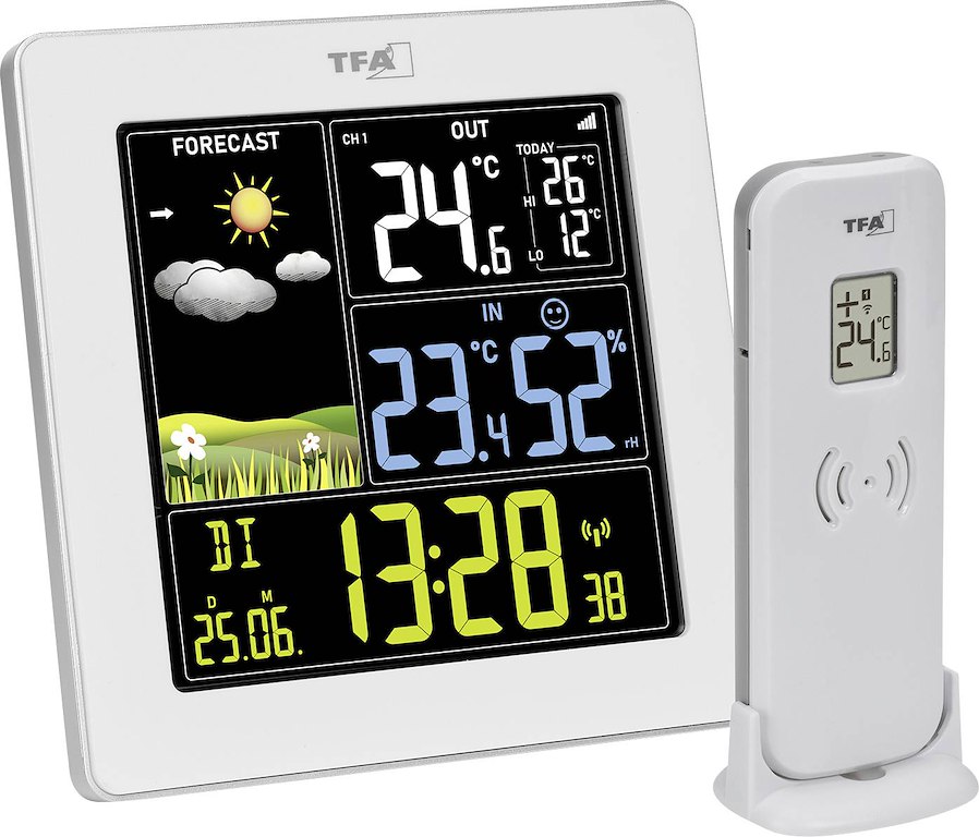 TFA Dostmann 35.1174.02 digitalna bežična meteorološka stanica domet 100 m do 3 senzora