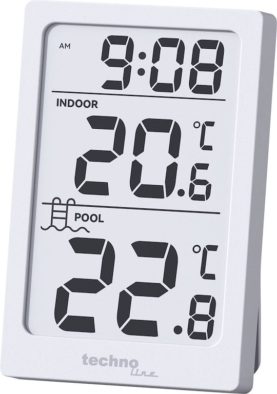 Techno Line termometar za bazen domet 30 m spolja 9,9 °C (14 °F) do 60 °C