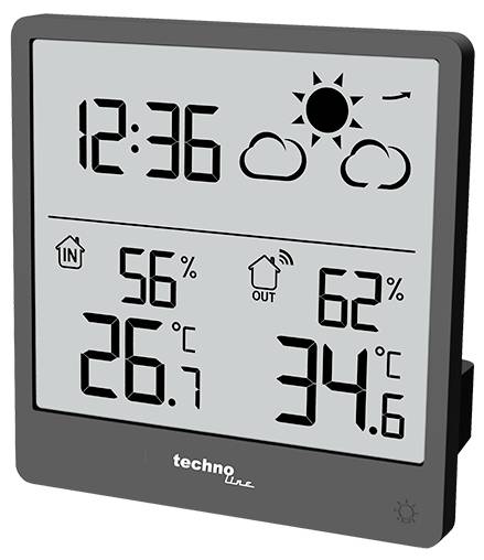 Techno Line WS9138 digitalna bežična meteorološka stanica domet 50 m spolja od -40 °C do 70 °C