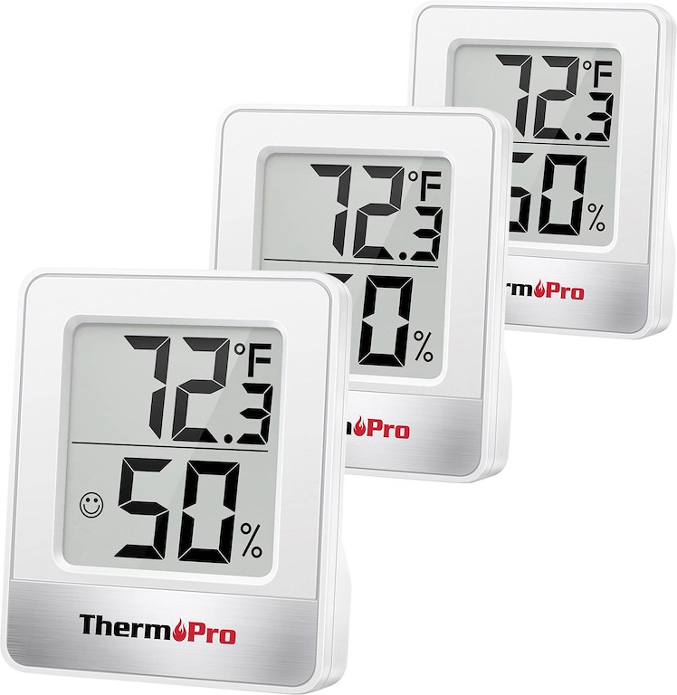 ThermPro TP49W-3 termometar i higrometar digitalni bela