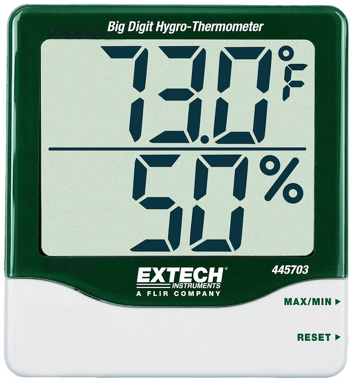 Extech termometar i higrometar digitalni zelena, bela