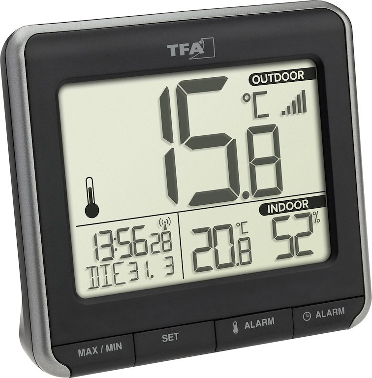 TFA Dostmann 30.3069.01 bežični digitalni termometar domet 100 m 1 spoljni senzor spolja -40, +60 °C
