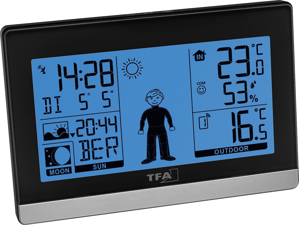 TFA Dostmann 35.1159.01 digitalna bežična meteorološka stanica domet 60 m do 3 senzora
