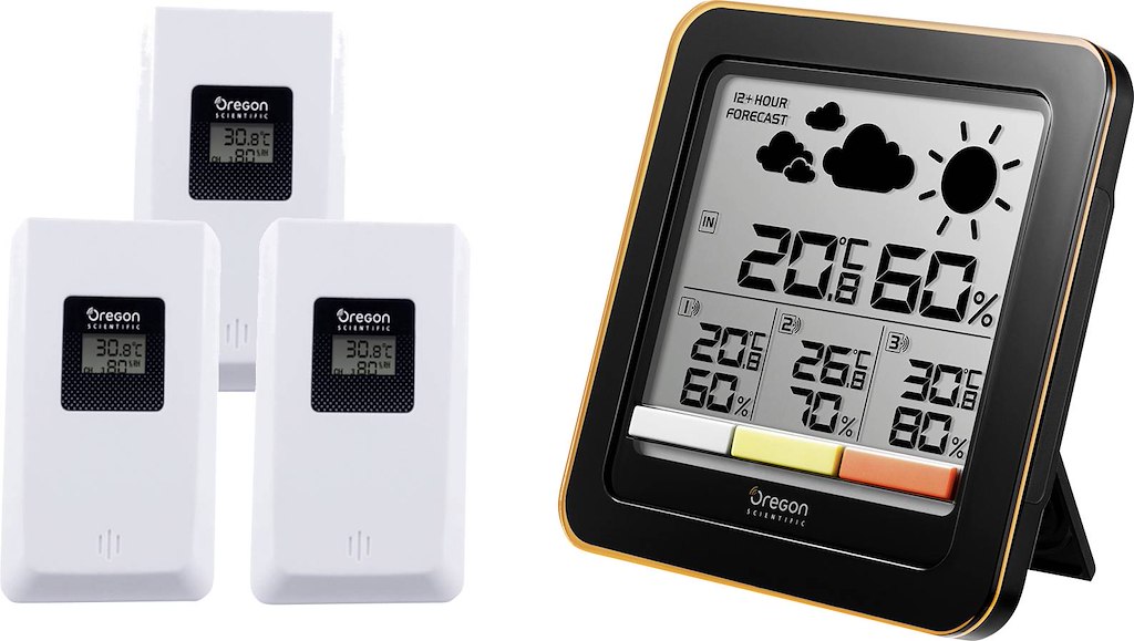 Oregon Scientific RAR502X digitalna bežična meteorološka stanica domet 30 m do 4 senzora