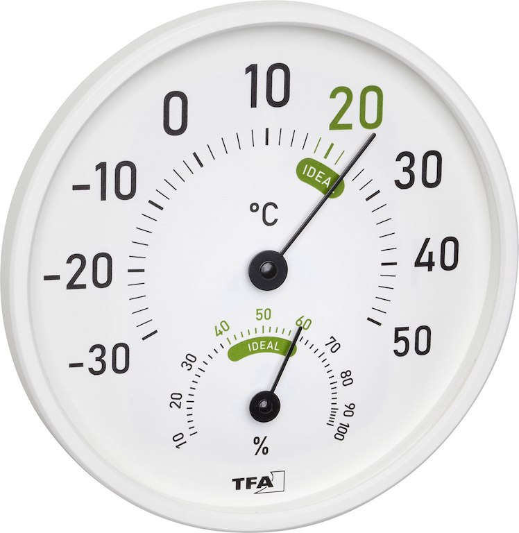 TFA Dostmann 45.2045.02 termometar i higrometar do 0 senzora spolja -30, +50 °C