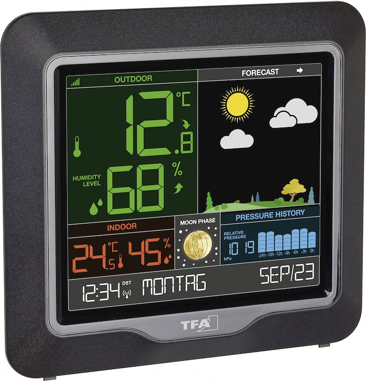 TFA Dostmann 35.1150.01 digitalna bežična meteorološka stanica domet 80 m 1 spoljni senzor