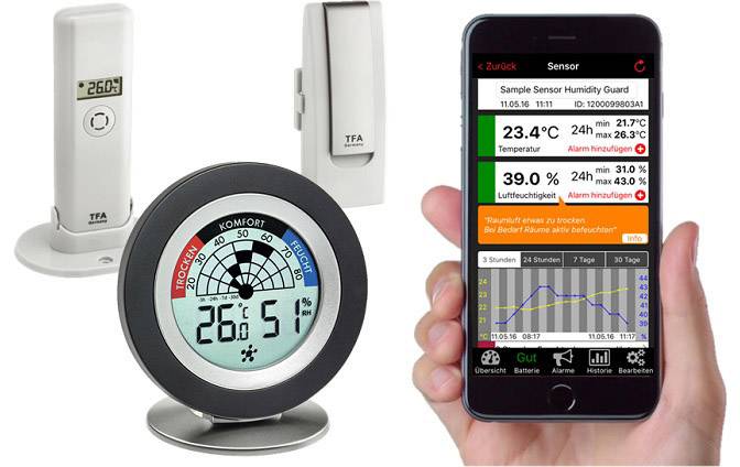 TFA Dostmann 31.4008.02 termometar domet 200 m do 3 senzora spolja -40, 60 °C