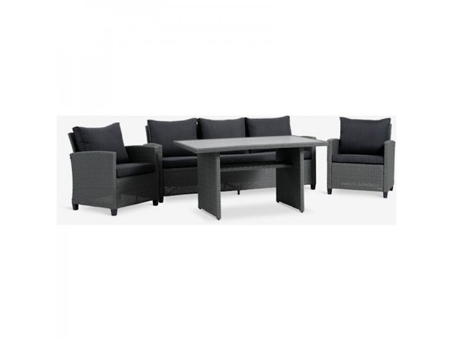 Lounge baštenska garnitura 5os. siva