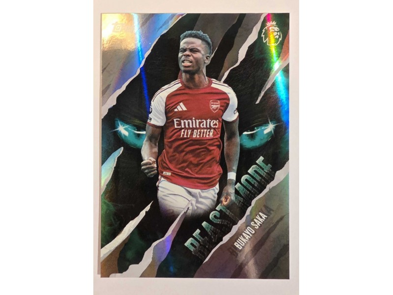 BUKAYO SAKA 2026-27 TOPPS PREMIER LEAGUE BEAST MODE BM1
