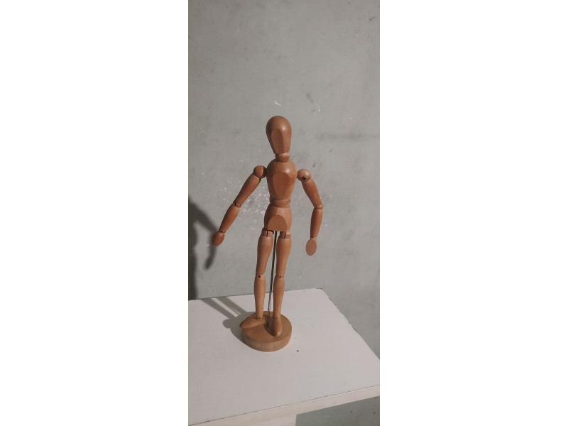DRVENI LUTAK MANIKIN ZA SLIKANJE 33 CM ODLIČAN