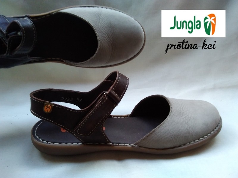 JUNGLA RAVNE KOZNE SANDALE 39