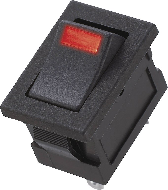 Miyama LED njihajući taster (klackalica) crna, crvena 250 V/AC