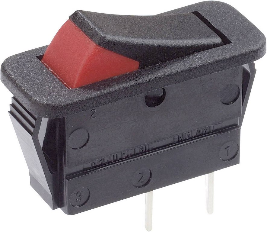 Arcolectric (Bulgin Ltd.) C1300XBAAG njihajući taster (klackalica) crna, crvena 250 V/AC