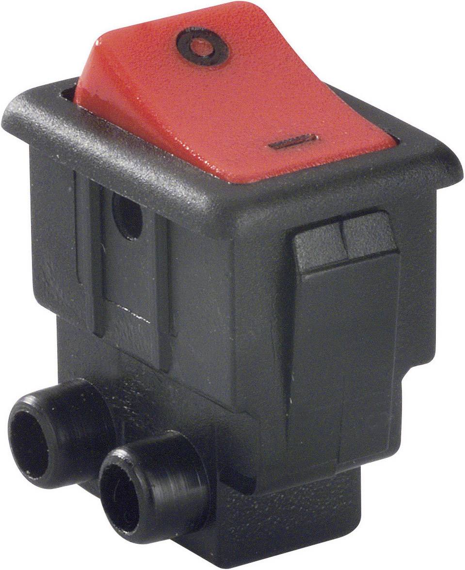 InterBär 8004-005.81 njihajući taster (klackalica) crna, crvena 250 V/AC