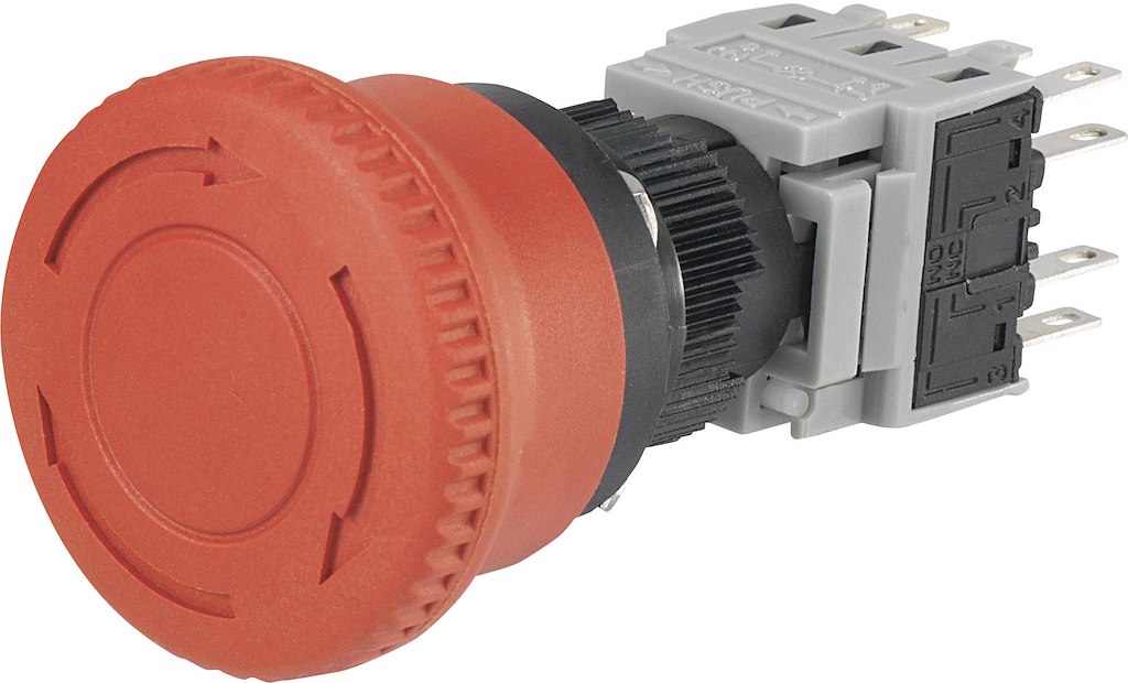 TRU COMPONENTS LAS1-BY-33TSB stop prekidač za hitno zaustavljanje crvena