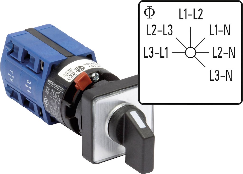Kraus & Naimer CG4.A025.FS2.F795 preklopnik za voltmetar 10 A
