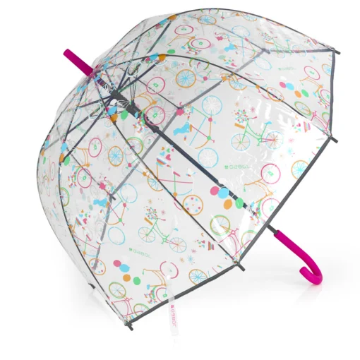 Kišobran dečji transparent windproof 8 rebara Fiori zelena Gabol