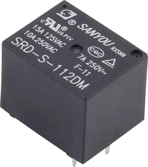 SRD-S-112DM relej za štampanu pločicu 12 V/DC 1 NO kontakt